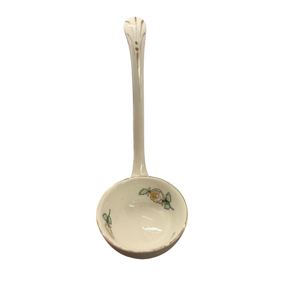 Dining | Vintage Noritake Floral Rose Soup Ladle Gold Trim Porcelain ...